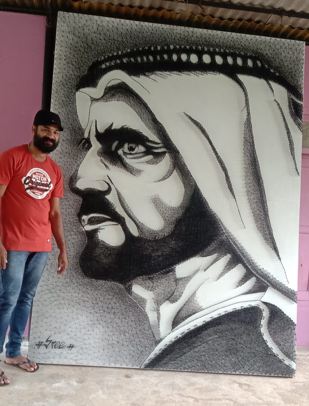 World s Largest String Art Portrait World s Largest String Art Portrait